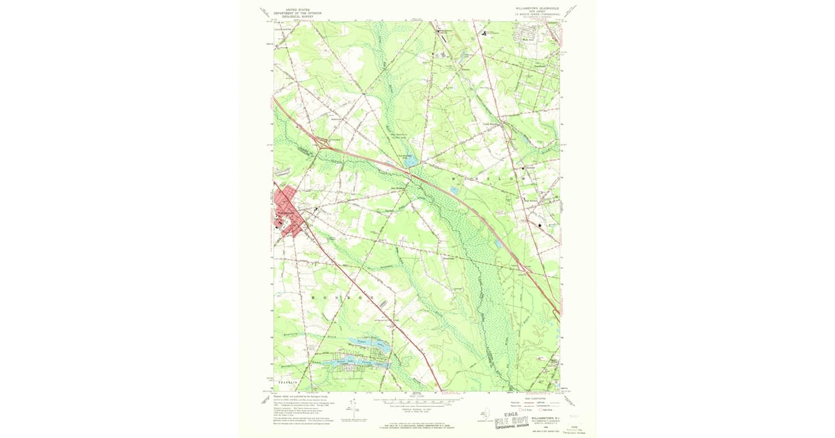 1966 Map of Williamstown, NJ — High-Res | Pastmaps