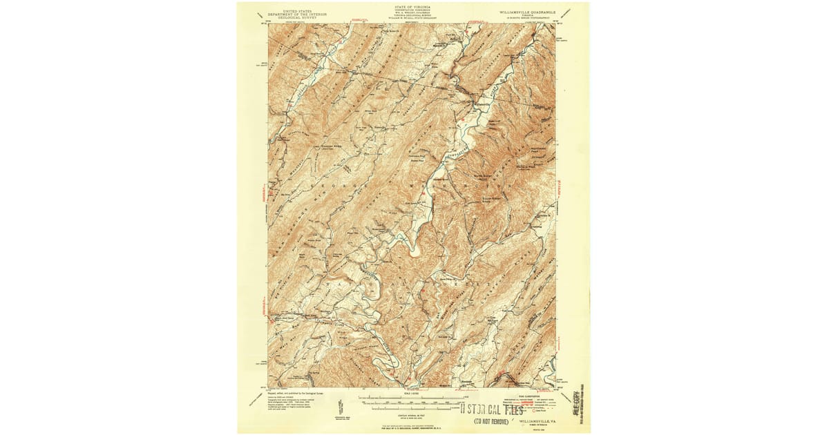 1949 Map of Williamsville, Bath County, VA — High-Res | Pastmaps