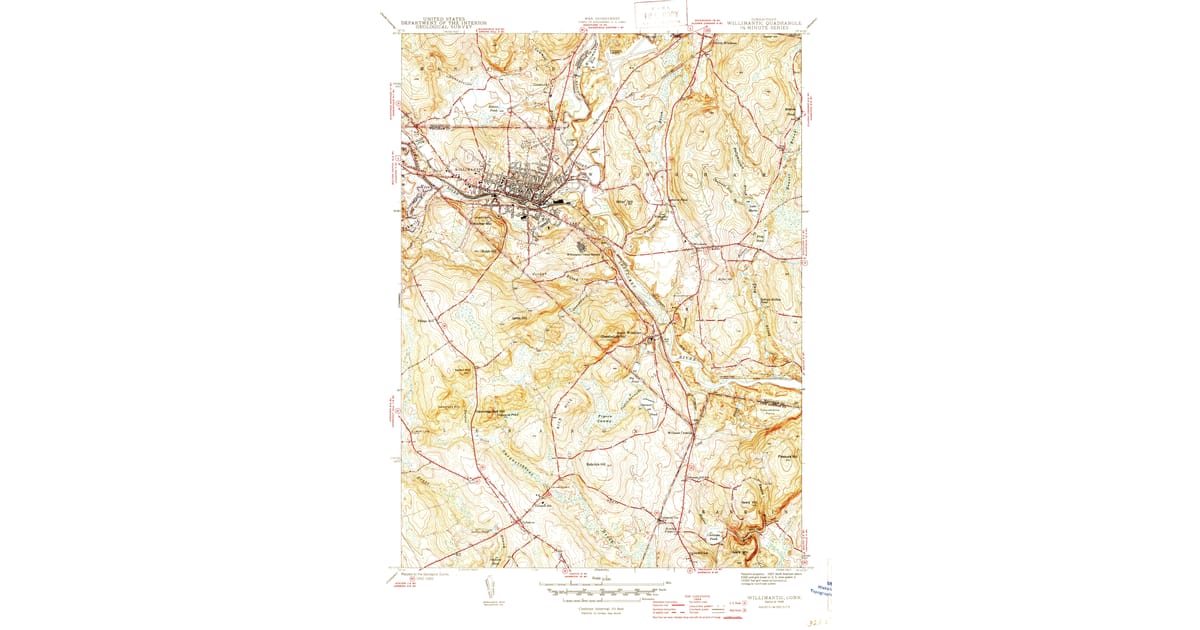 1945 Map of Willimantic, CT — High-Res | Pastmaps