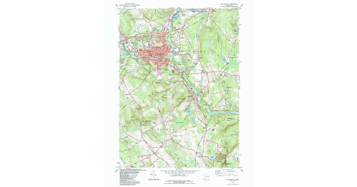 1980s Maps of Columbia, CT | Pastmaps
