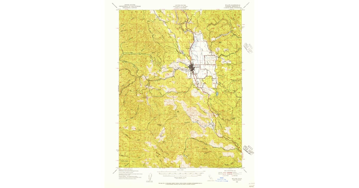 1942 Map of Willits, CA — High-Res | Pastmaps