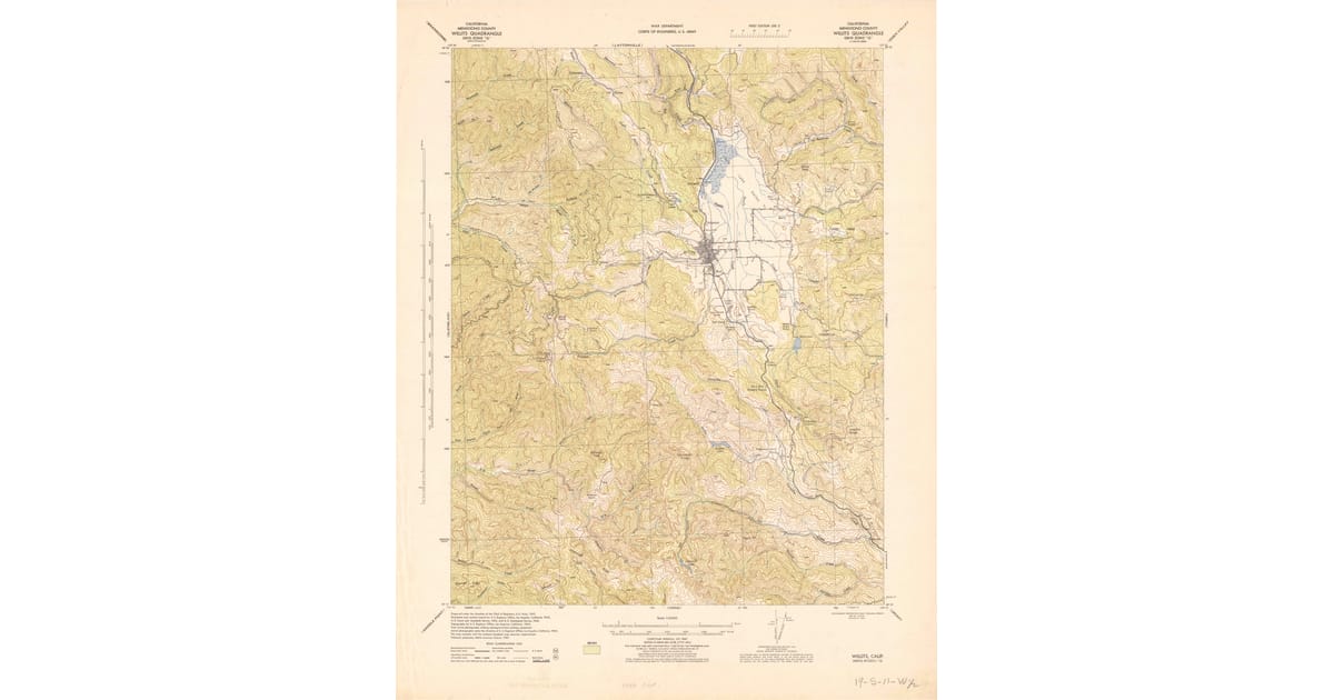 1944 Map of Willits, CA — High-Res | Pastmaps