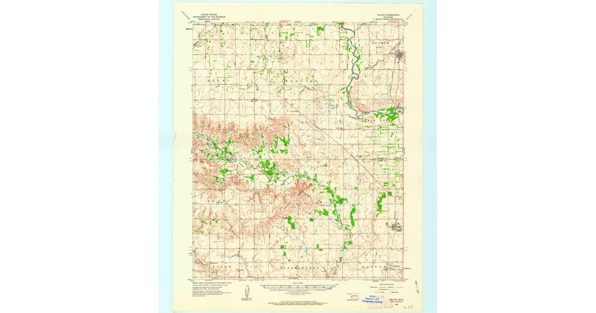 1961 Map of Willow, OK — High-Res | Pastmaps