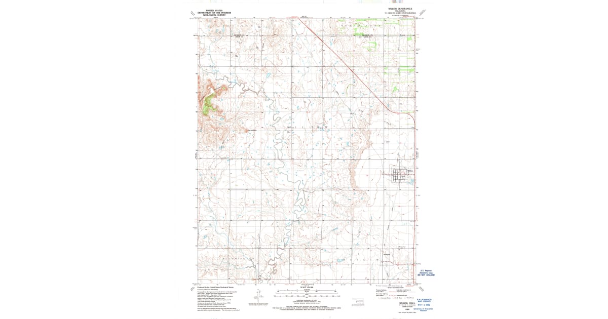 1989 Map of Willow, OK — High-Res | Pastmaps