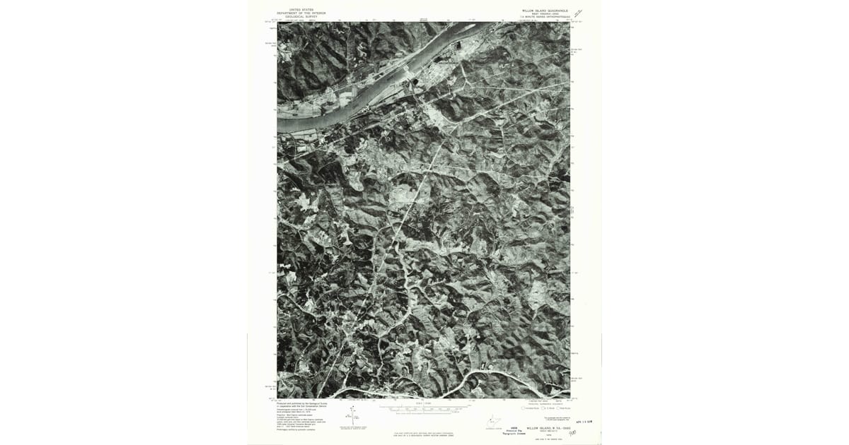 1976 Map of Willow Island, Pleasants County, WV — High-Res | Pastmaps