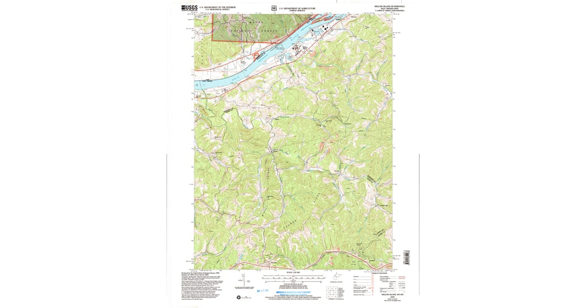 2002 Map of Willow Island, Pleasants County, WV — High-Res | Pastmaps