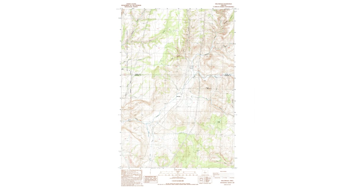 1987 Map of Willowdale, Jefferson County, OR — High-Res | Pastmaps