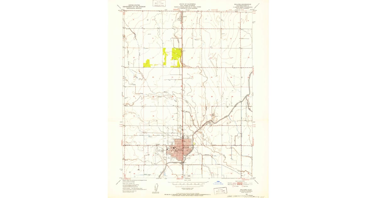 1951 Map of Willows, CA — High-Res | Pastmaps