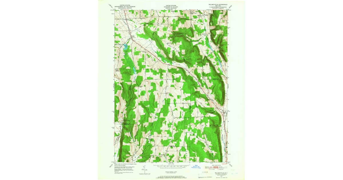 1949 Map of Willseyville, Tompkins County, NY — High-Res | Pastmaps