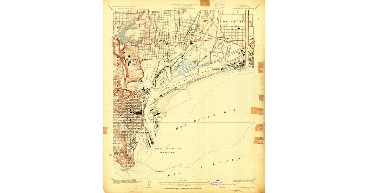 1925 Map of Wilmington, Los Angeles County, CA — High-Res | Pastmaps