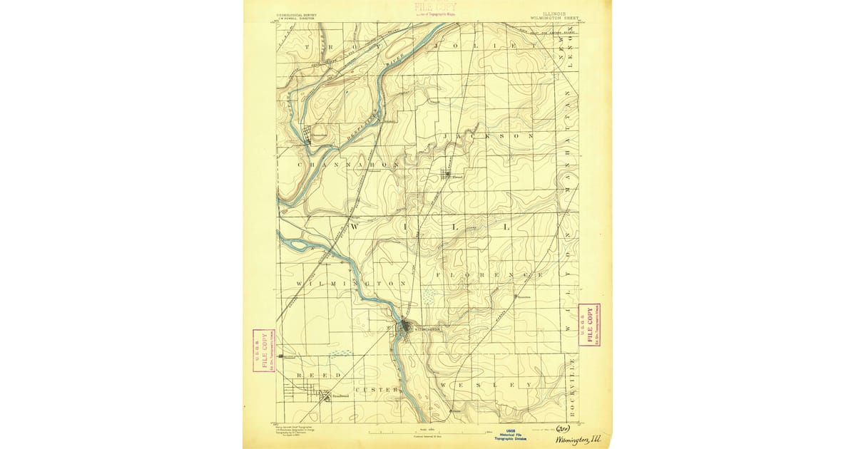 Old Maps of Wilmington, IL for Hiking & Exploration | Pastmaps