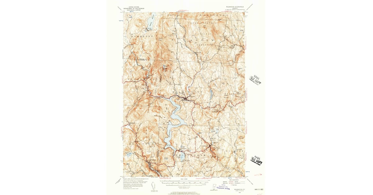 1954 Map of Wilmington, Windham County, VT — High-Res | Pastmaps