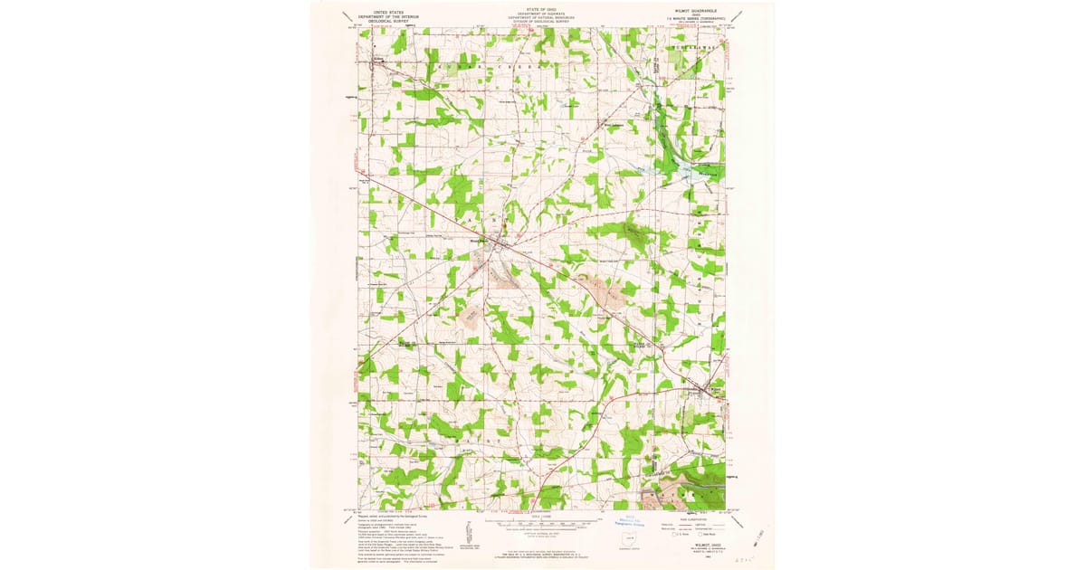 1961 Map of Wilmot, OH — High-Res | Pastmaps