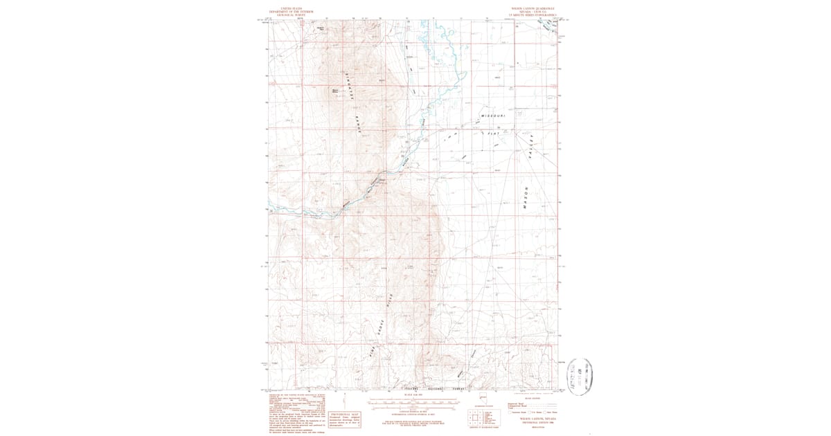 1986 Map of Wilson Canyon, Lyon County, NV — High-Res | Pastmaps
