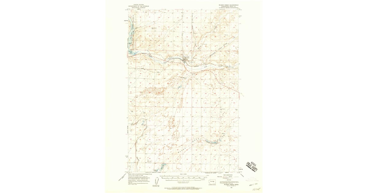 1956 Map of Wilson Creek, WA — High-Res | Pastmaps