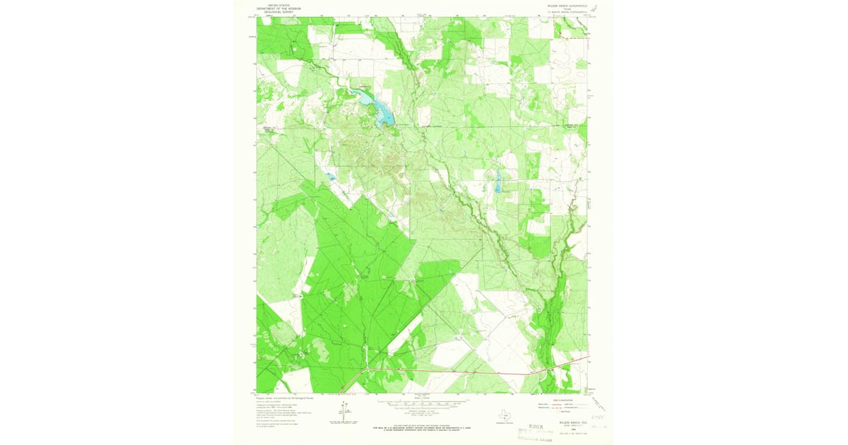 1964 Map of Wilson Ranch, Frio County, TX — High-Res | Pastmaps