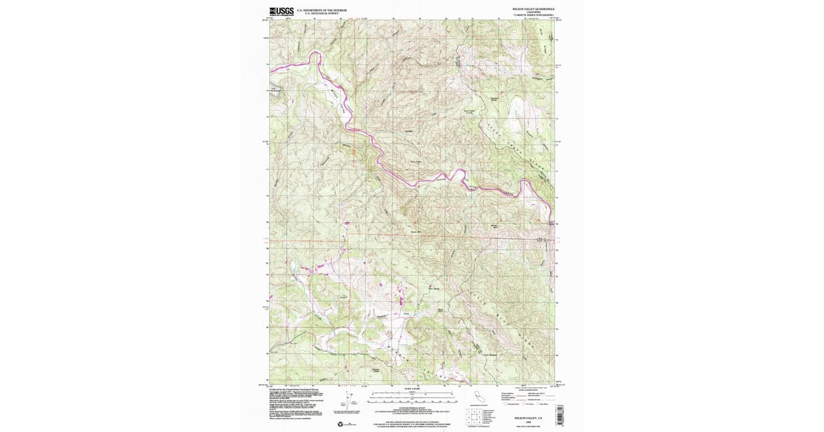 1998 Map of Wilson Valley, Lake County, CA — High-Res | Pastmaps