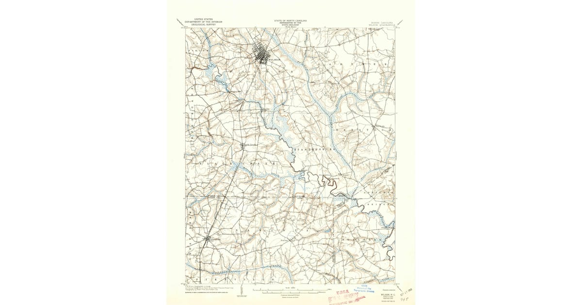 Old Maps of Eastwood, NC for Hiking & Exploration | Pastmaps