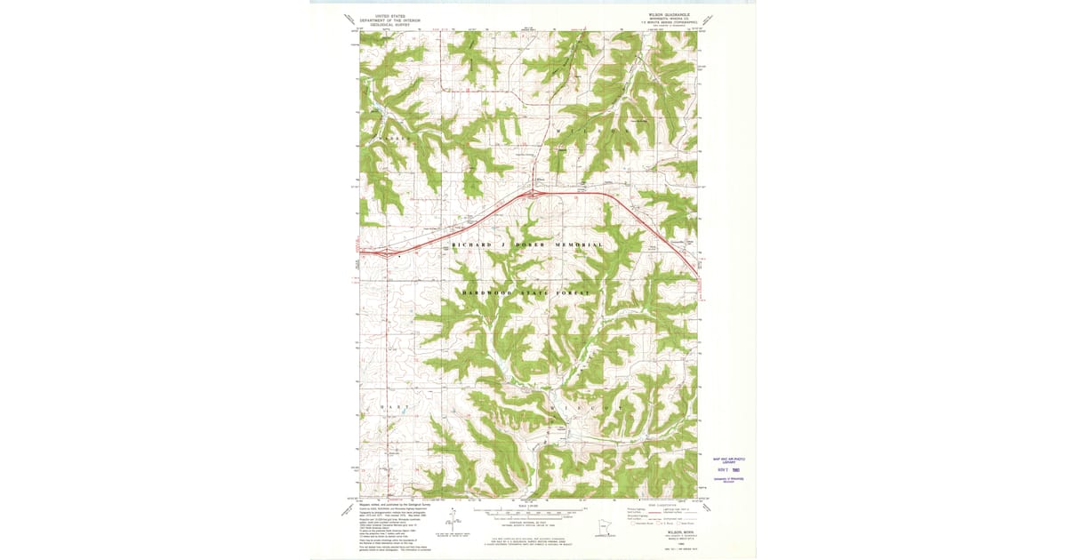 1980 Map of Wilson, Winona County, MN — High-Res | Pastmaps