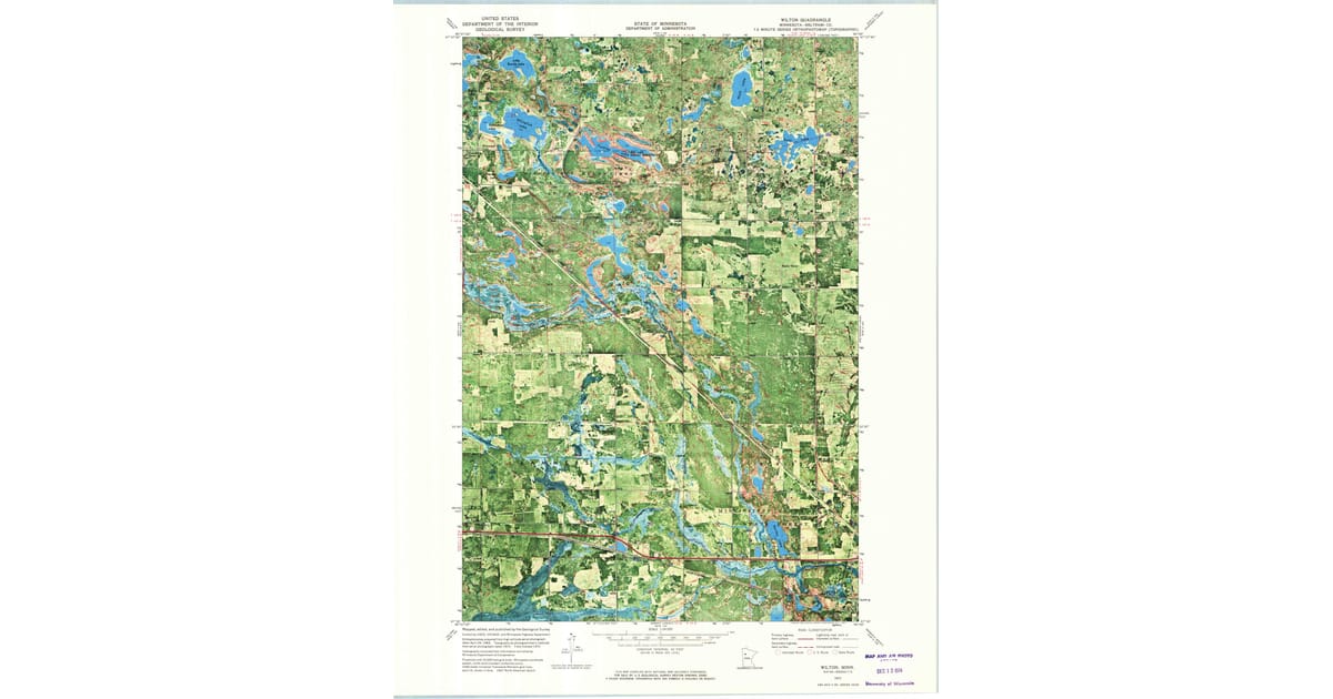 1972 Map of Wilton, MN — High-Res | Pastmaps