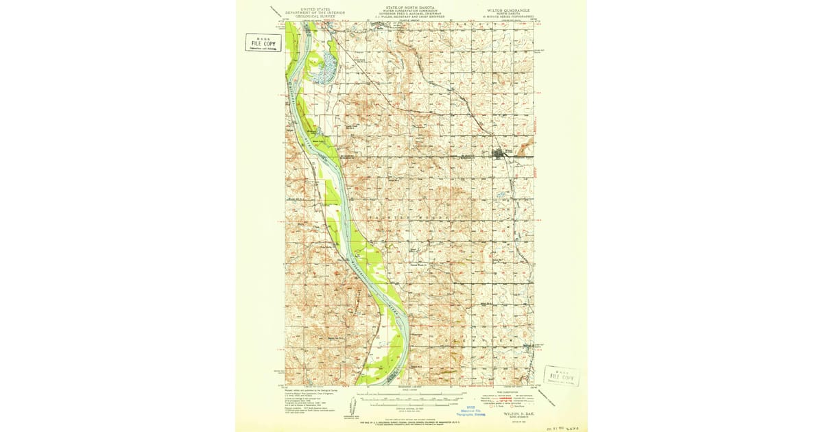 Old Maps of Wilton, ND | Pastmaps