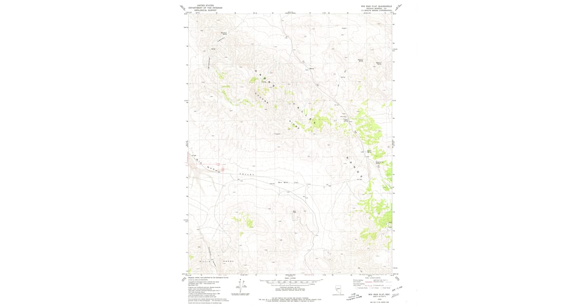 1979 Map of Win Wan Flat, Mineral County, NV — High-Res | Pastmaps