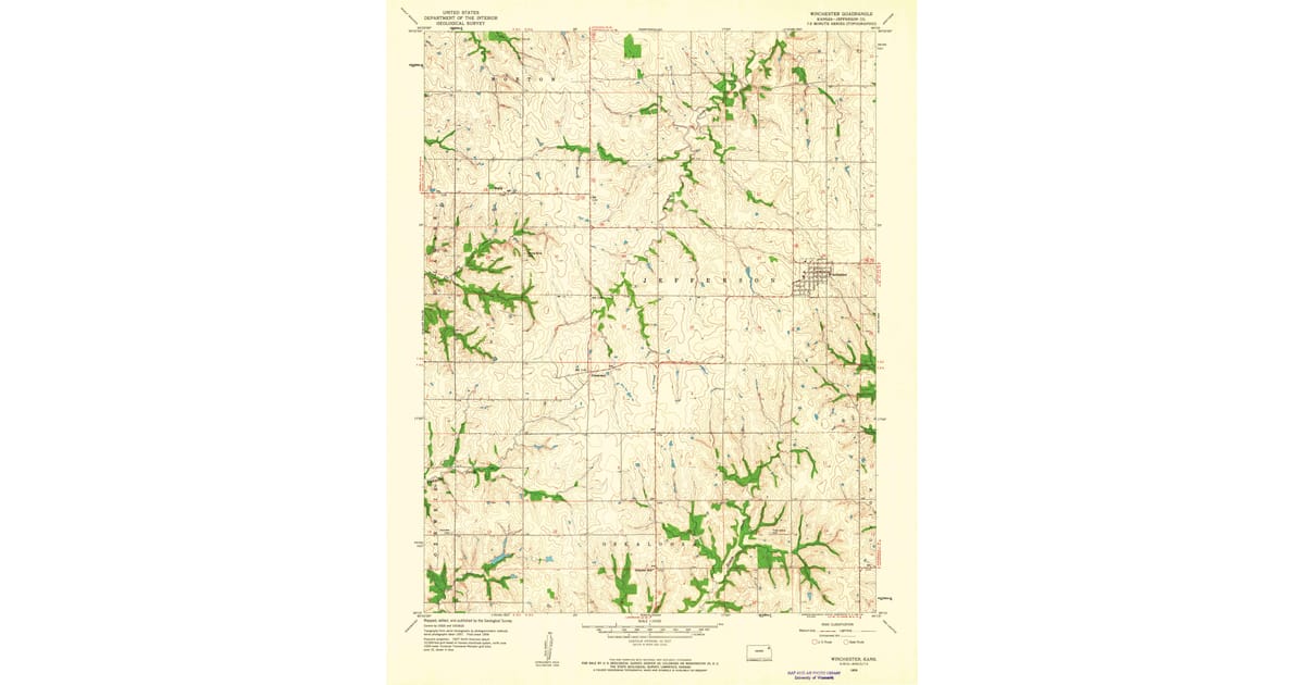 1959 Map of Winchester, KS — High-Res | Pastmaps