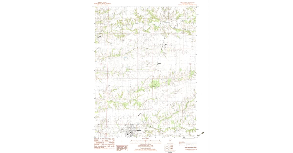 1983 Map of Winchester, IL — High-Res | Pastmaps