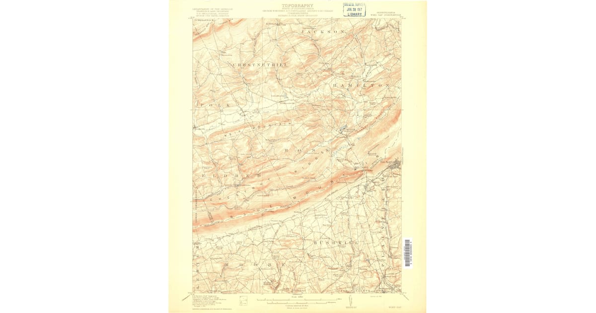 1916 Map of Wind Gap, PA — High-Res | Pastmaps