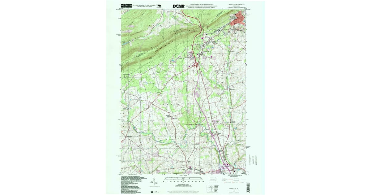 1990s Maps of Wind Gap, Northampton County | Pastmaps