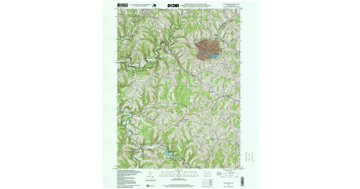 1997 Map of Wind Ridge, PA — High-Res | Pastmaps