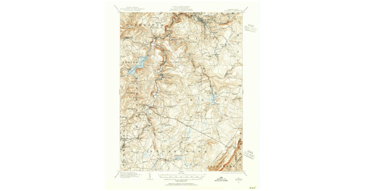 Old Maps of Shanksville, Somerset County for Metal Detecting | Pastmaps