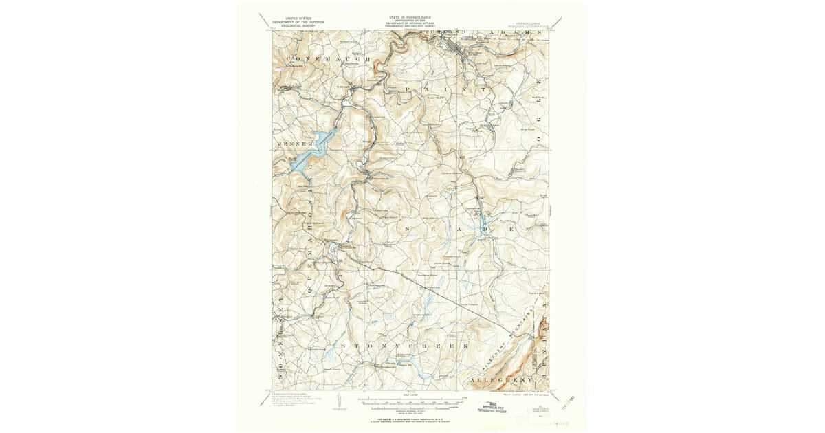 1914 Map of Windber, PA — High-Res, 1963 Print #2 | Pastmaps
