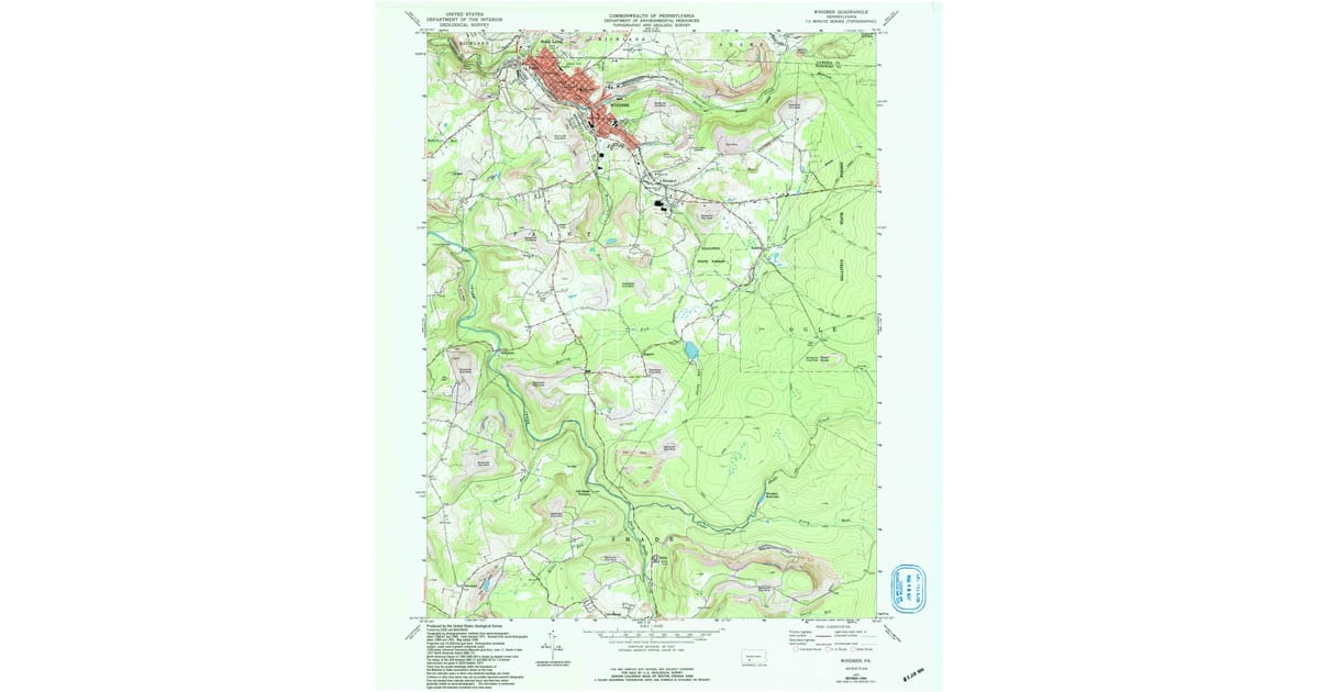 1971 Map of Windber, PA — High-Res, 1994 Print | Pastmaps