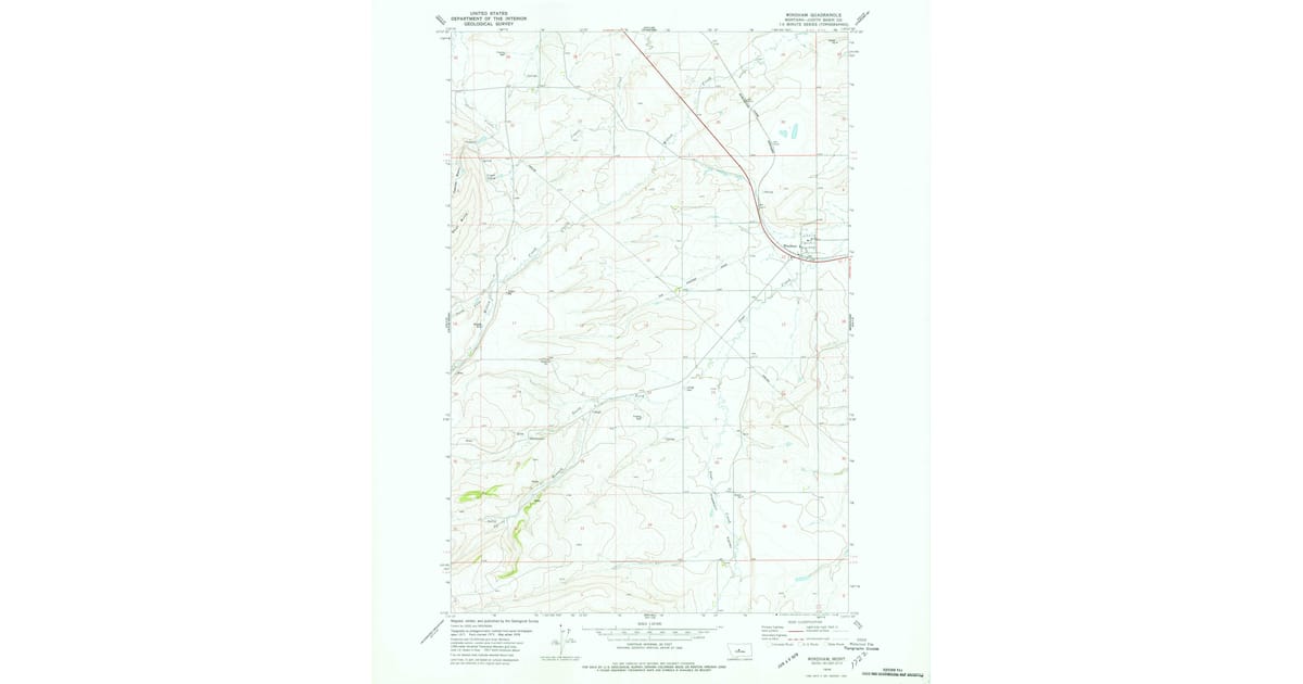 1970s Maps of Windham, MT | Pastmaps