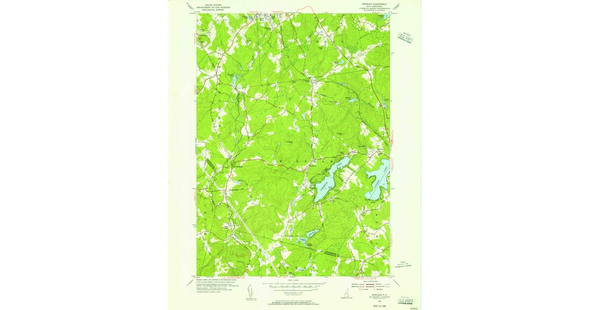 1953 Map of Windham, Rockingham County, NH — High-Res | Pastmaps