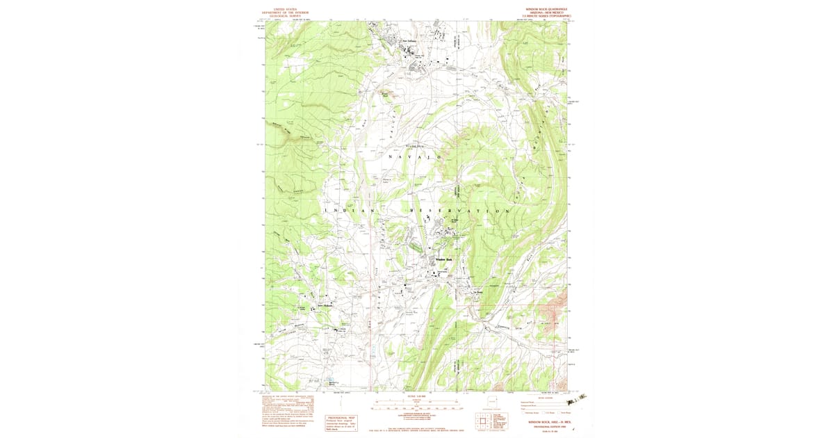 1983 Map of Window Rock, AZ — High-Res | Pastmaps