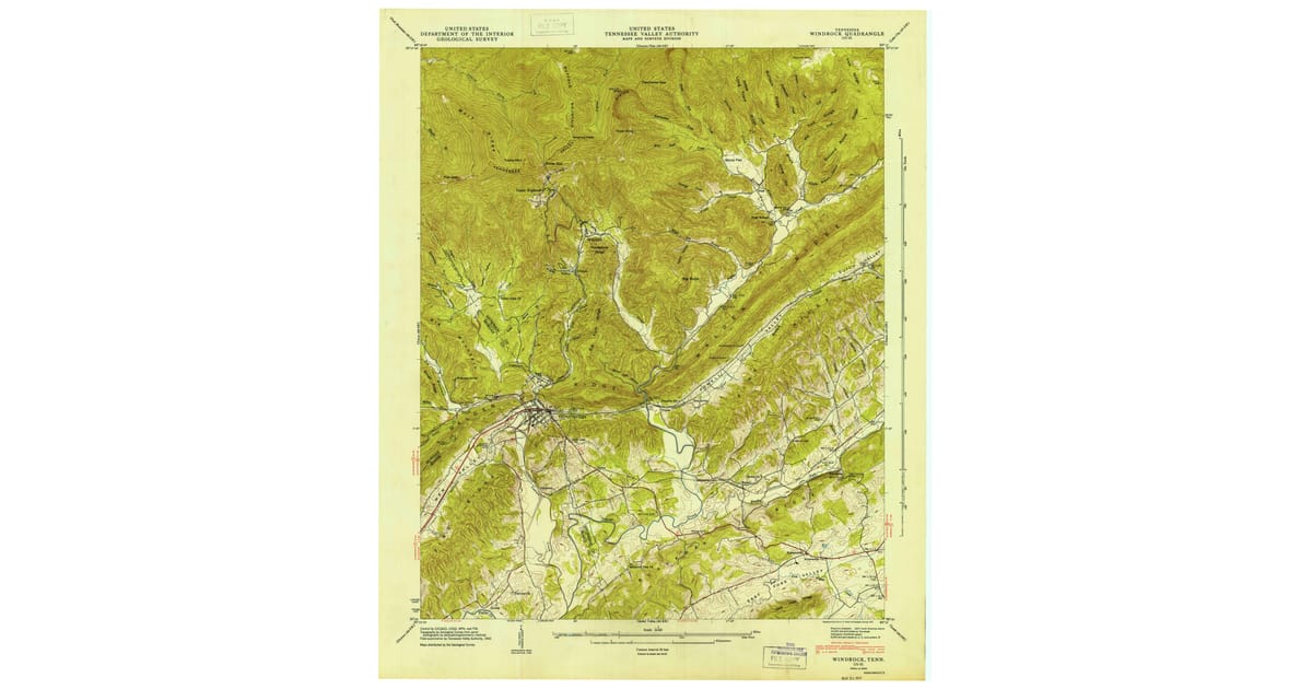 1946 Map of Windrock, Anderson County, TN — High-Res | Pastmaps
