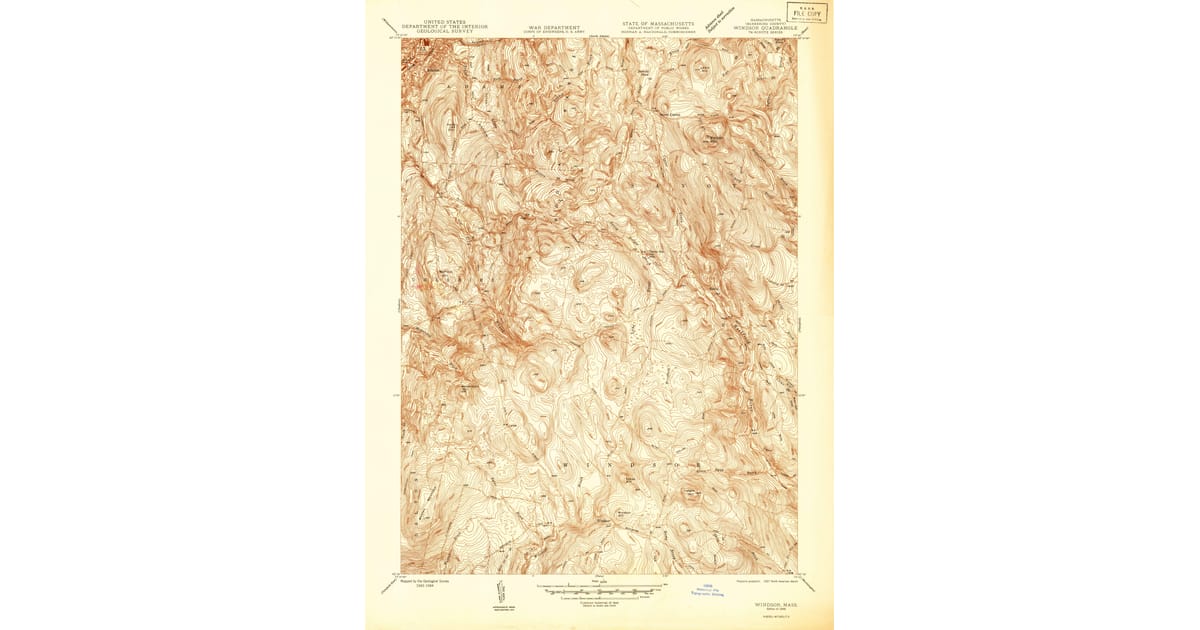 1946 Map of Windsor, Berkshire County, MA — High-Res | Pastmaps