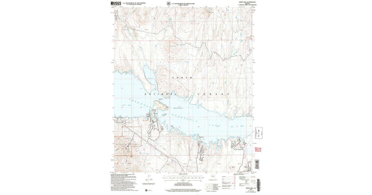 2004 Map of Windy Hill, Gila County, AZ — High-Res | Pastmaps