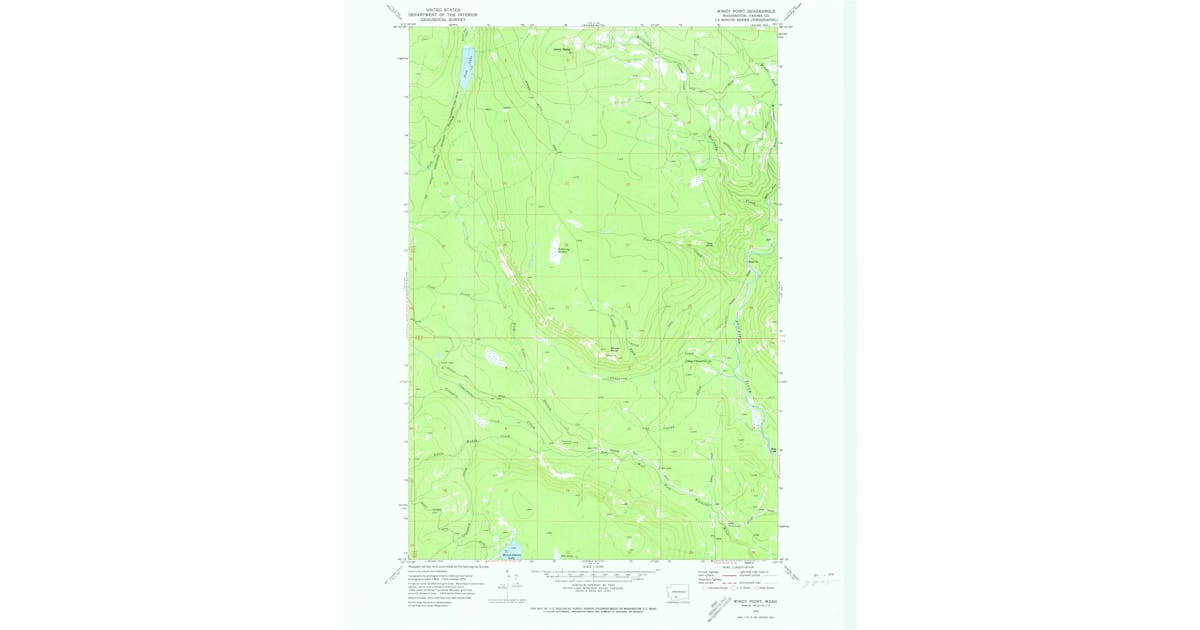1970 Map of Windy Point, Yakima County, WA — High-Res | Pastmaps
