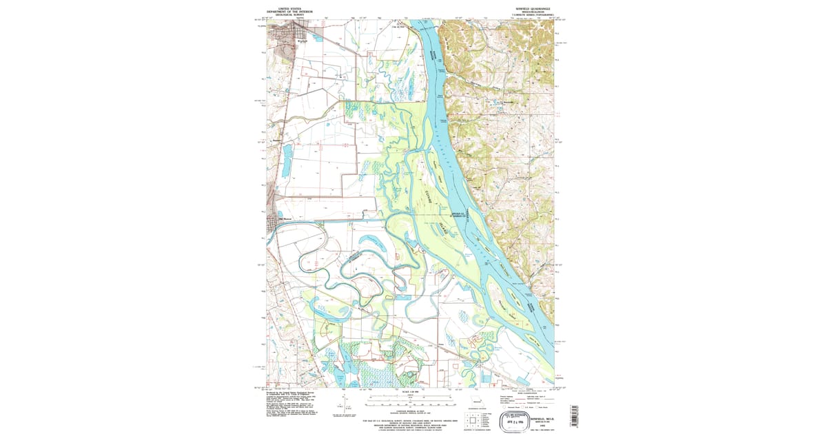 1993 Map of Winfield, MO — High-Res | Pastmaps