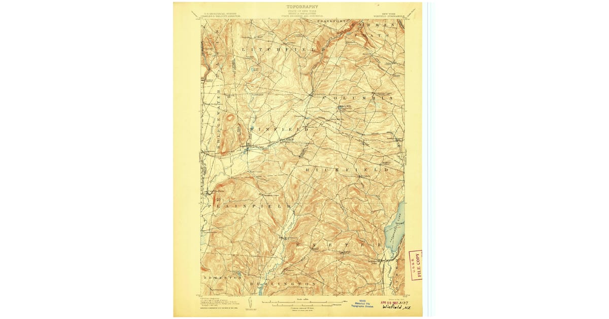 Old Maps of Edmeston, NY for Hiking & Exploration | Pastmaps