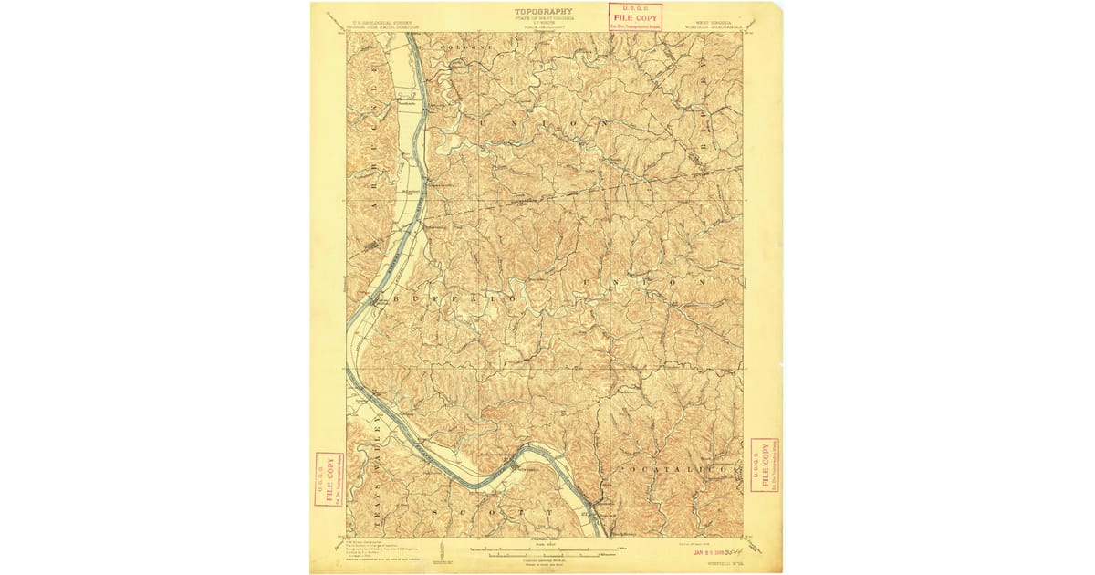 1908 Map of Winfield, WV — High-Res | Pastmaps
