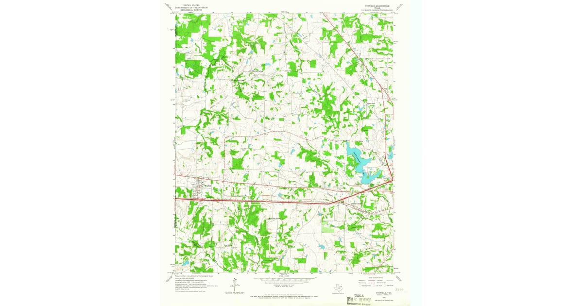 1965 Map of Winfield, TX — High-Res | Pastmaps