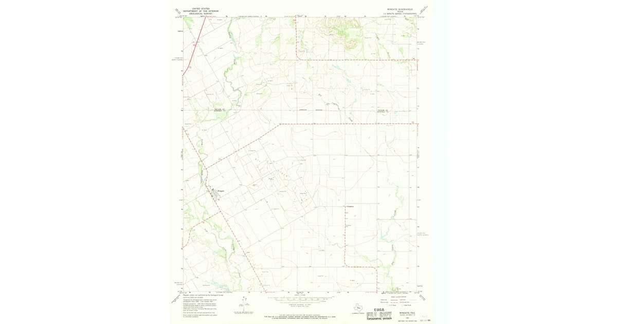 1967 Map of Wingate, TX — High-Res | Pastmaps