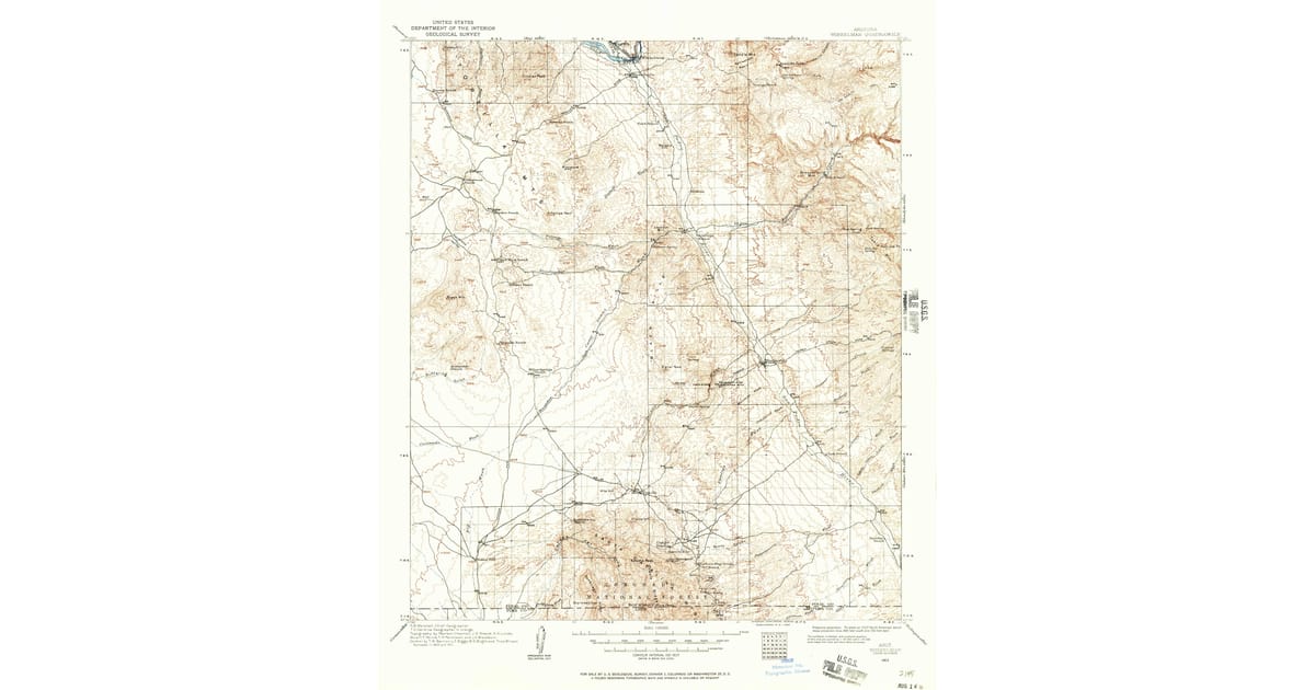 1911 Map of Winkelman, AZ — High-Res | Pastmaps