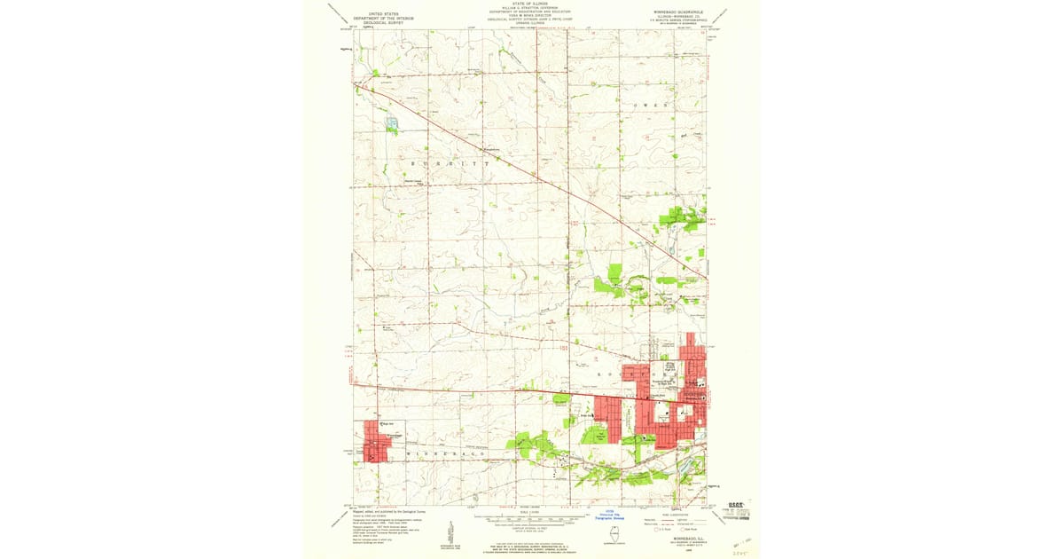 1959 Map of Winnebago, IL — High-Res | Pastmaps