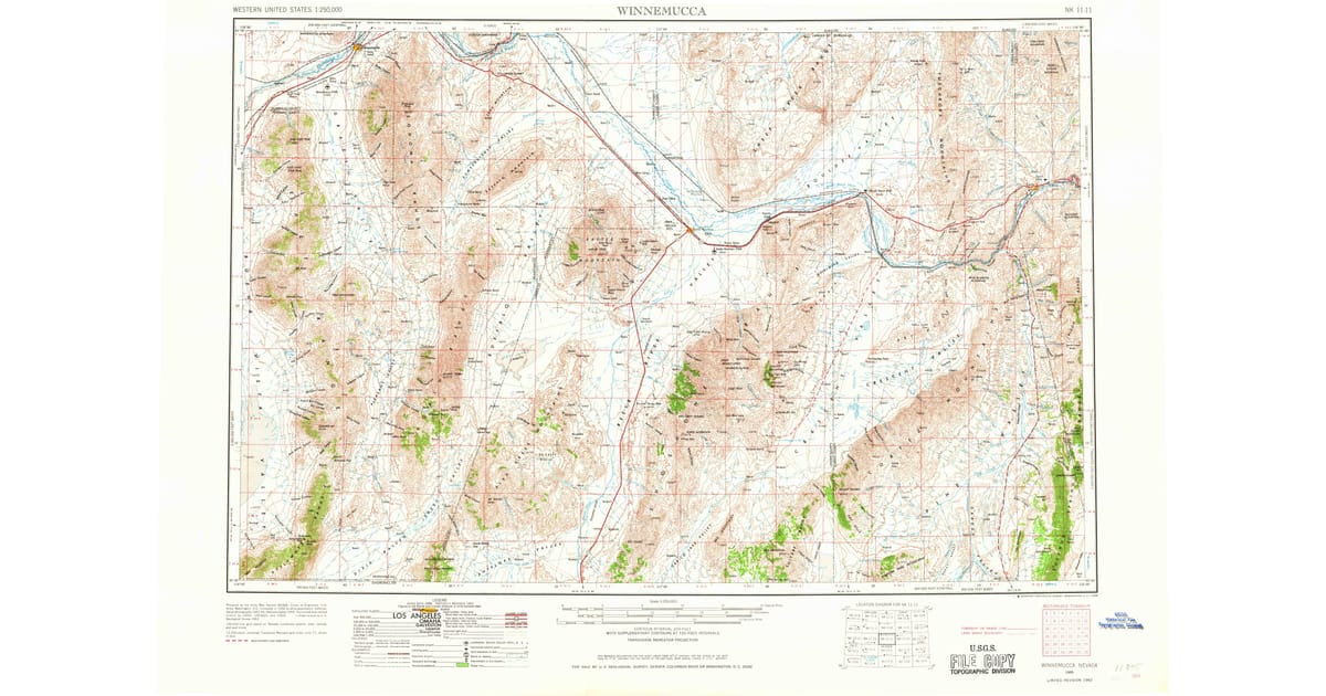 1950s Maps of Dutchman Acres, Pershing County | Pastmaps