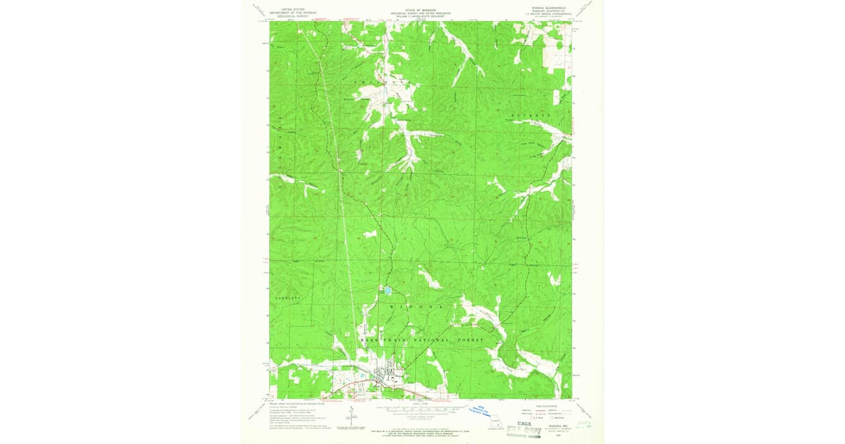 1965 Map of Winona, MO — High-Res | Pastmaps